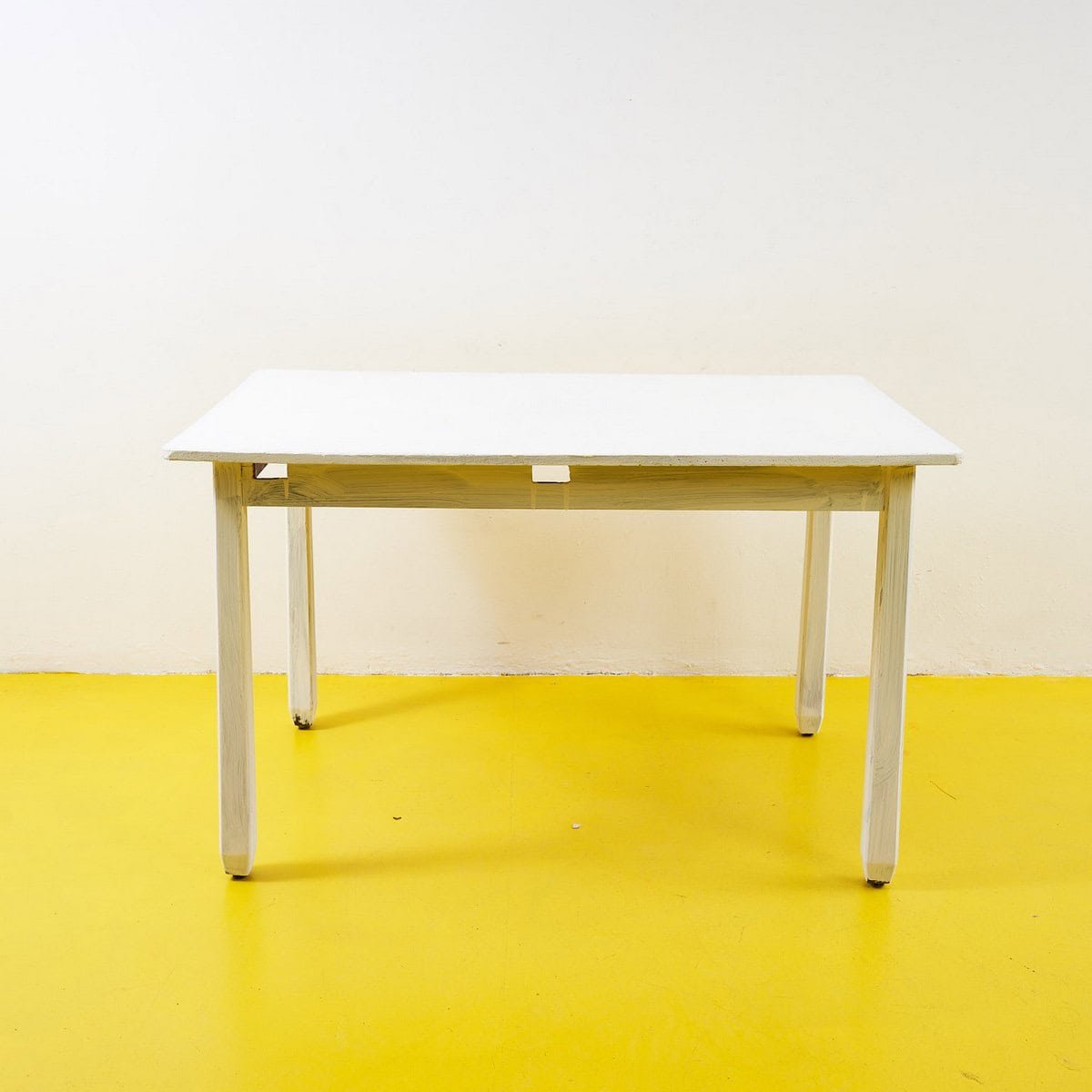 Vintage White Wooden Table for sale at Pamono