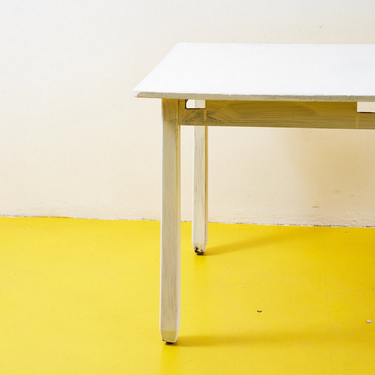 Vintage White Wooden Table for sale at Pamono