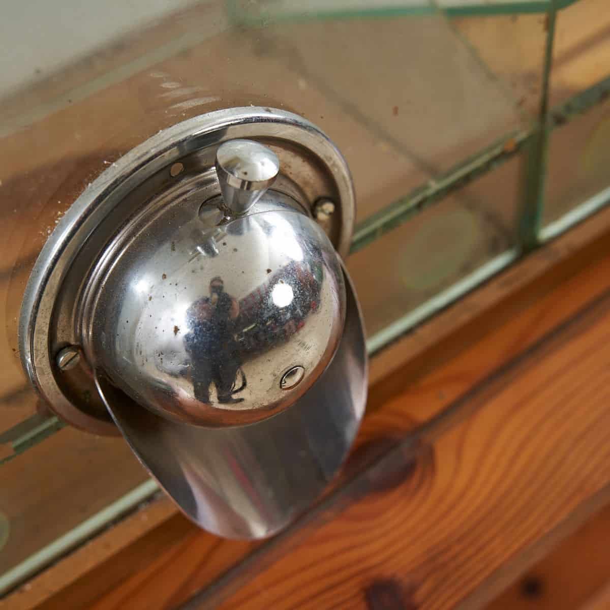 Antique Brasilia Coffee Dispenser in Glass and Metal for sale at Pamono