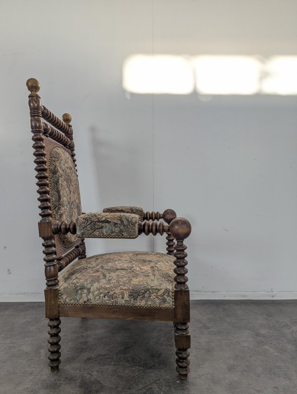 Brutalist Spool Chair, 1880s for sale at Pamono