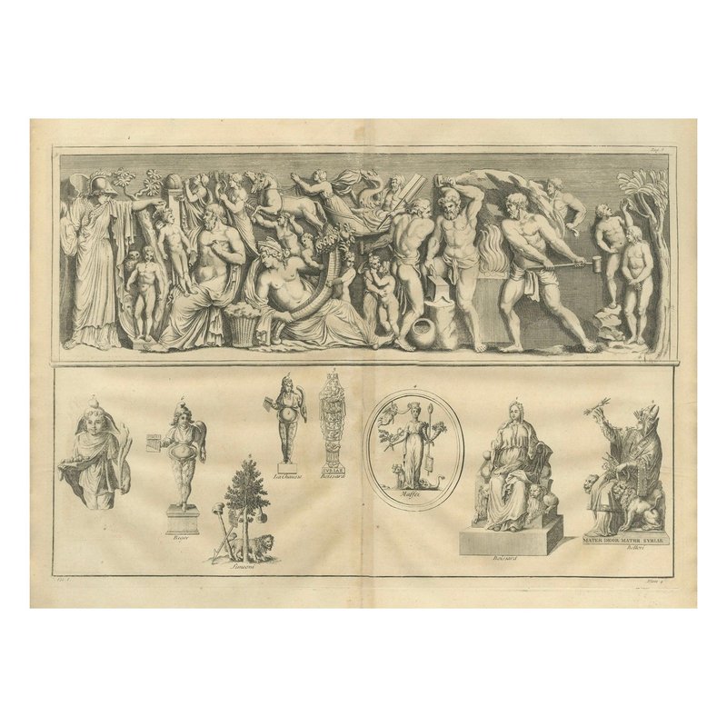 After Bernard de Montfaucon, Double Bacchic Frieze, Classical ...