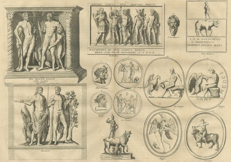 Après Bernard de Montfaucon, Dieux Romains et reliefs mythologiques ...