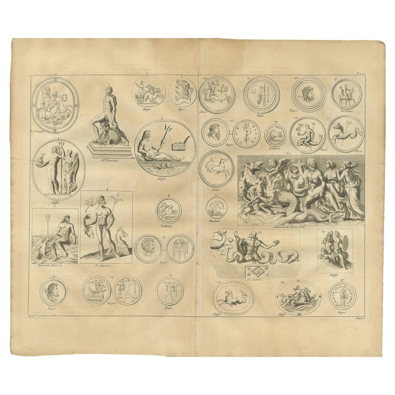 After Bernard de Montfaucon, Neptune and Marine Deities, Roman Sea Gods ...