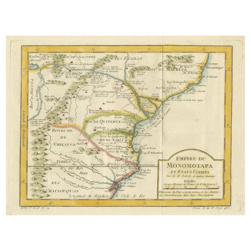 Monomotapa Empire Map, 1740 for sale at Pamono