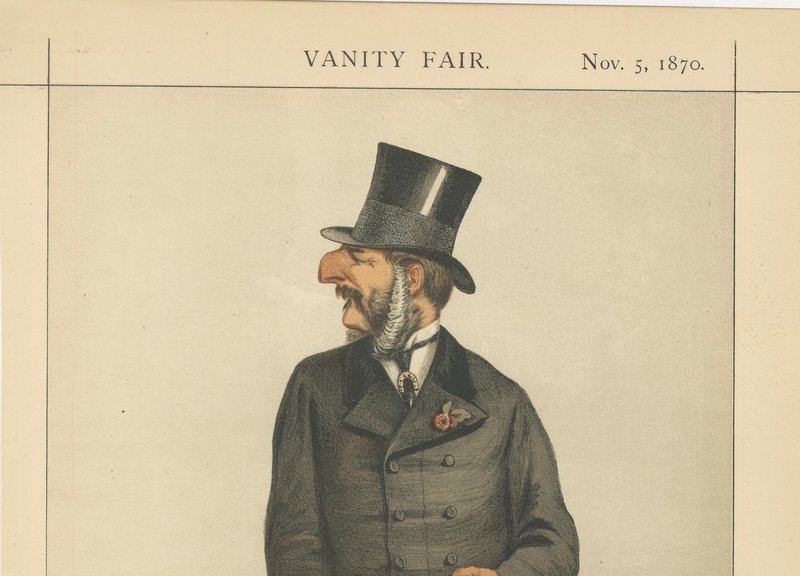 Victorian Gentleman with Cane Vanity Fair Statesmen, 1870, Paper for ...
