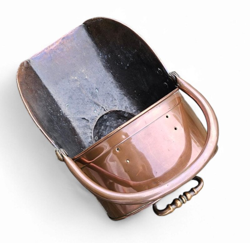 Seau à Charbon Vintage en Cuivre en vente sur Pamono