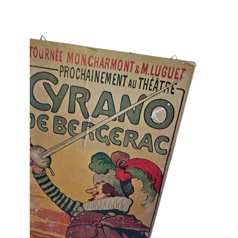Poster Cyrano de Bergerac su legno di Charles Verneau in vendita su Pamono