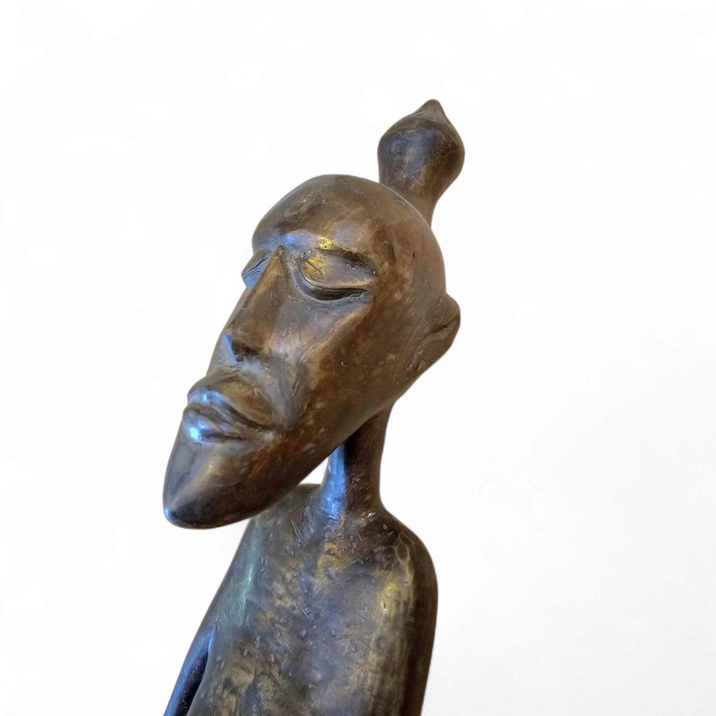 African Bronze Figure, 1970s for sale at Pamono