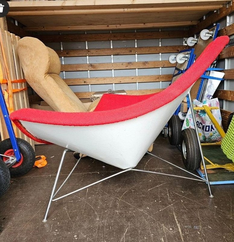 Vintage Coconut Stuhl mit Fiberglasschale von George Nelson für Herman ...