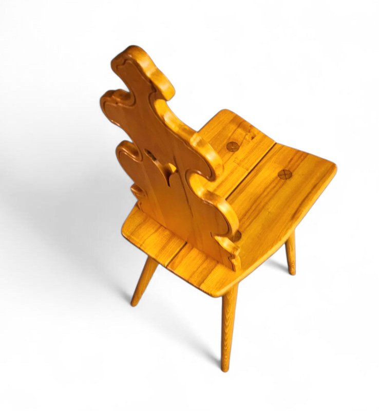 Tiroler Chairs and Table Set from Cepelia, Poland, 1960s, Set of 5 for ...
