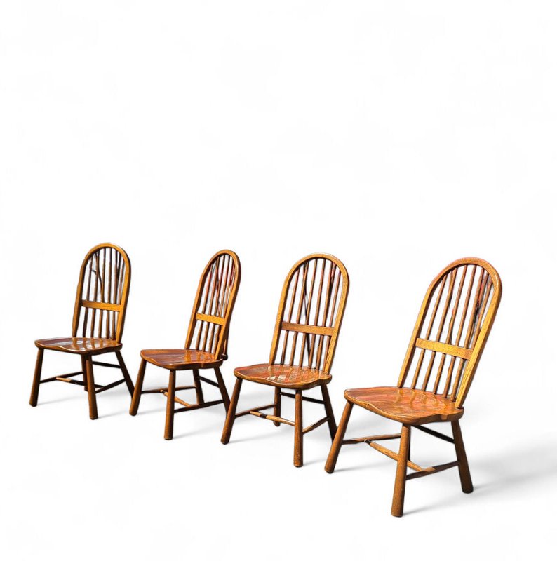 Welsh Stick Back Chairs, Set of 4 for sale at Pamono