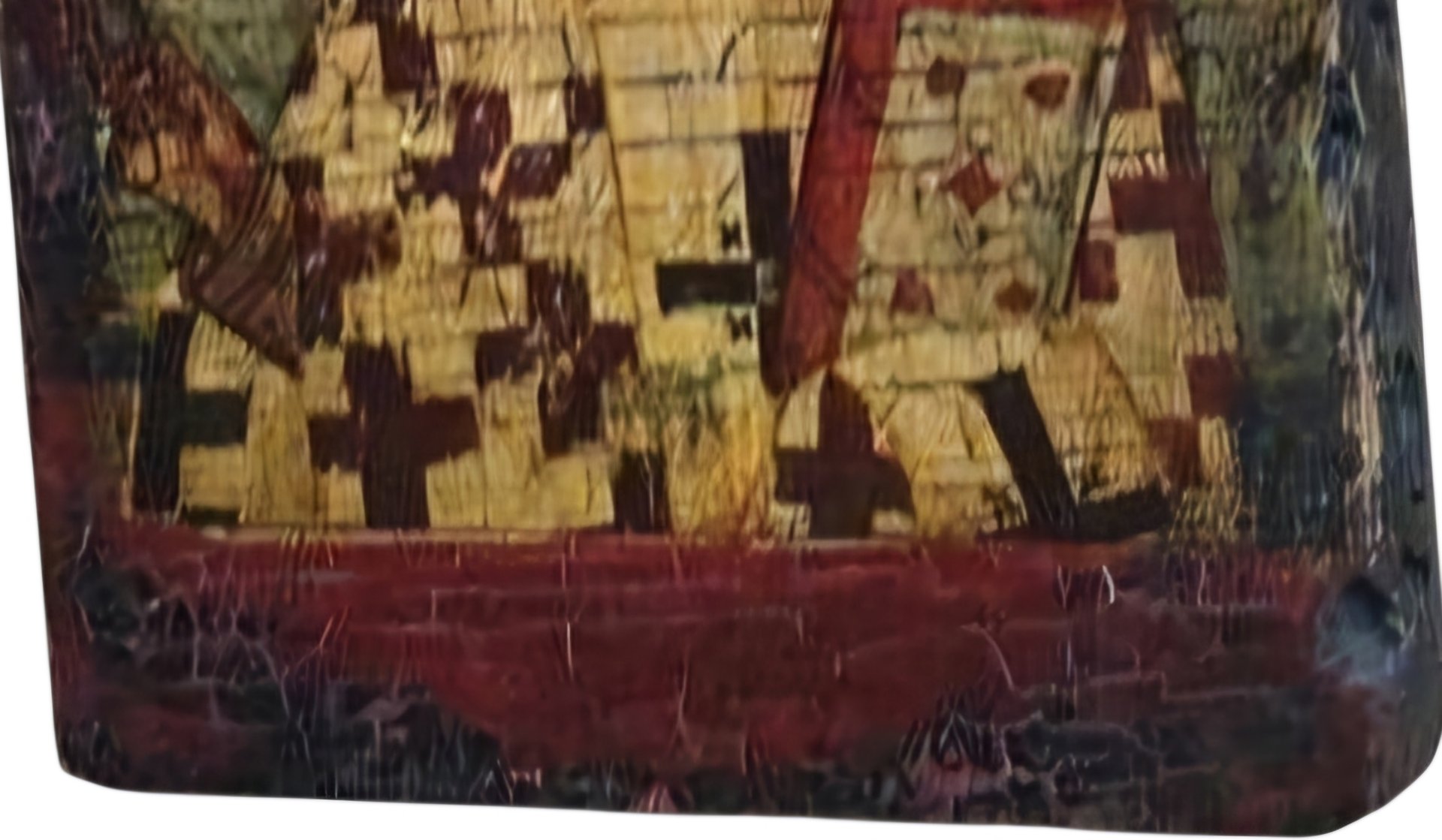 Antike antike postbyzantinische griechische Reiseikone des Heiligen ...