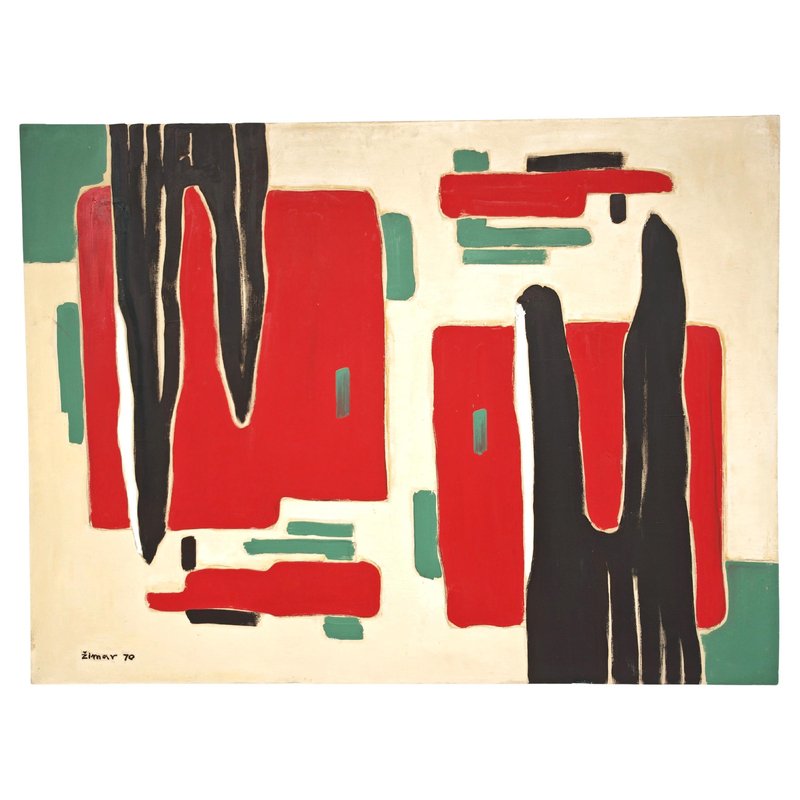 Marko Zivkovic Zimar, Yugoslavia, 1970, Paint & Canvas for sale at Pamono