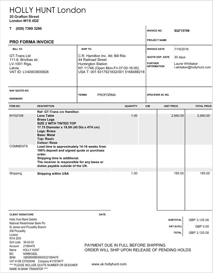 Holly Hunt Custom Lens Side Table in Rose Resin by McCollin Bryan for ...