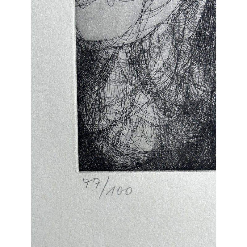 Hans Georg Rauch, Man Caught Under Ropes, 1978, Paper for sale at Pamono