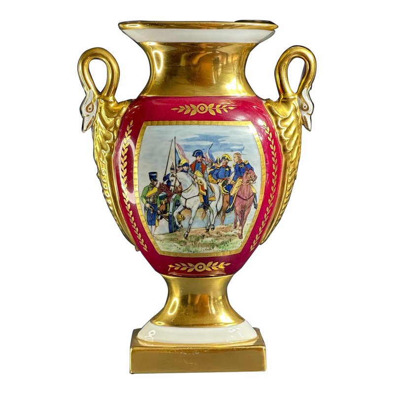 Antique Porcelain Napoleon Vase, Limoges, France for sale at Pamono