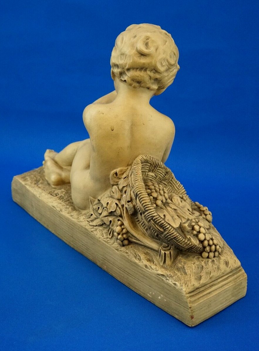 Bacchanalian Putto Child Bacchus Terracotta Sculpture by Bohumil Rezl ...