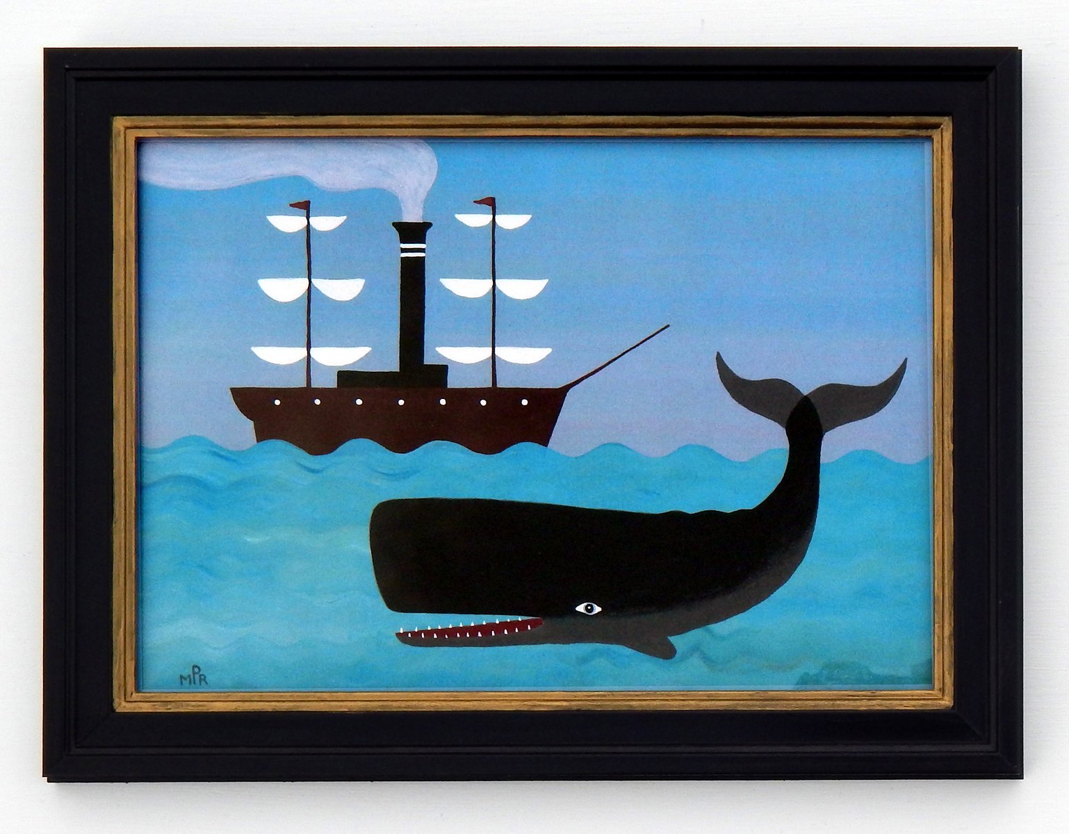 Matt Rix, Mermaid and Sperm Whale Scenes, 2000s, Ink & Paper, Set of 2 ...