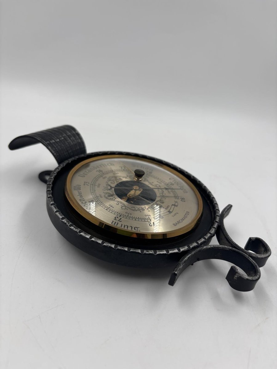 Baromaster Wall Barometer with Wrought Iron Bracket, 1950s for sale at ...