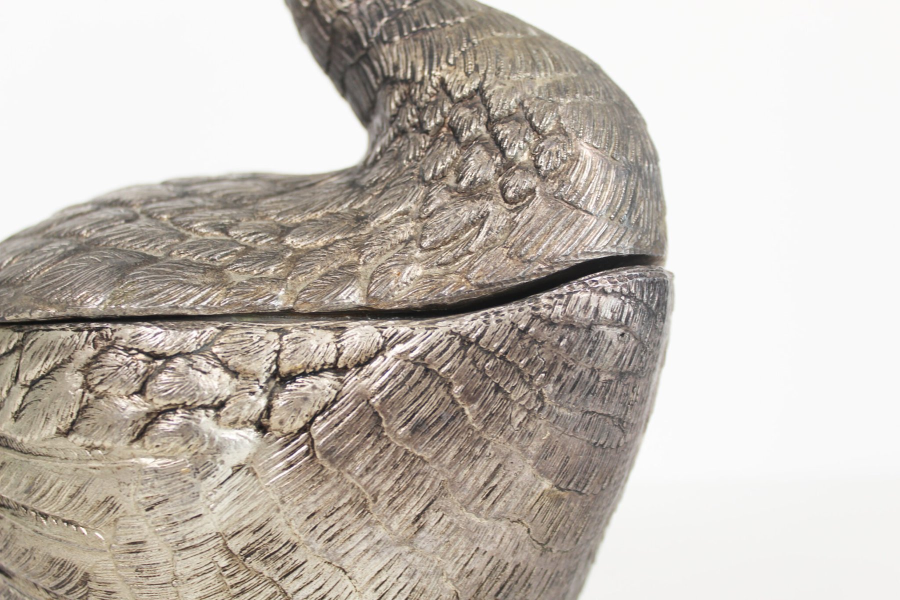 Seau à Glace Canard Plaqué Argent par Mauro Manetti pour Fonderia D ...