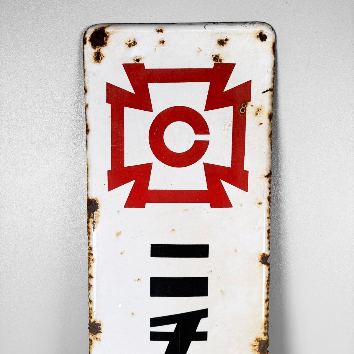 Large Japanese Enamel Nippon Gas Advertising Sign, 1950s for sale at Pamono