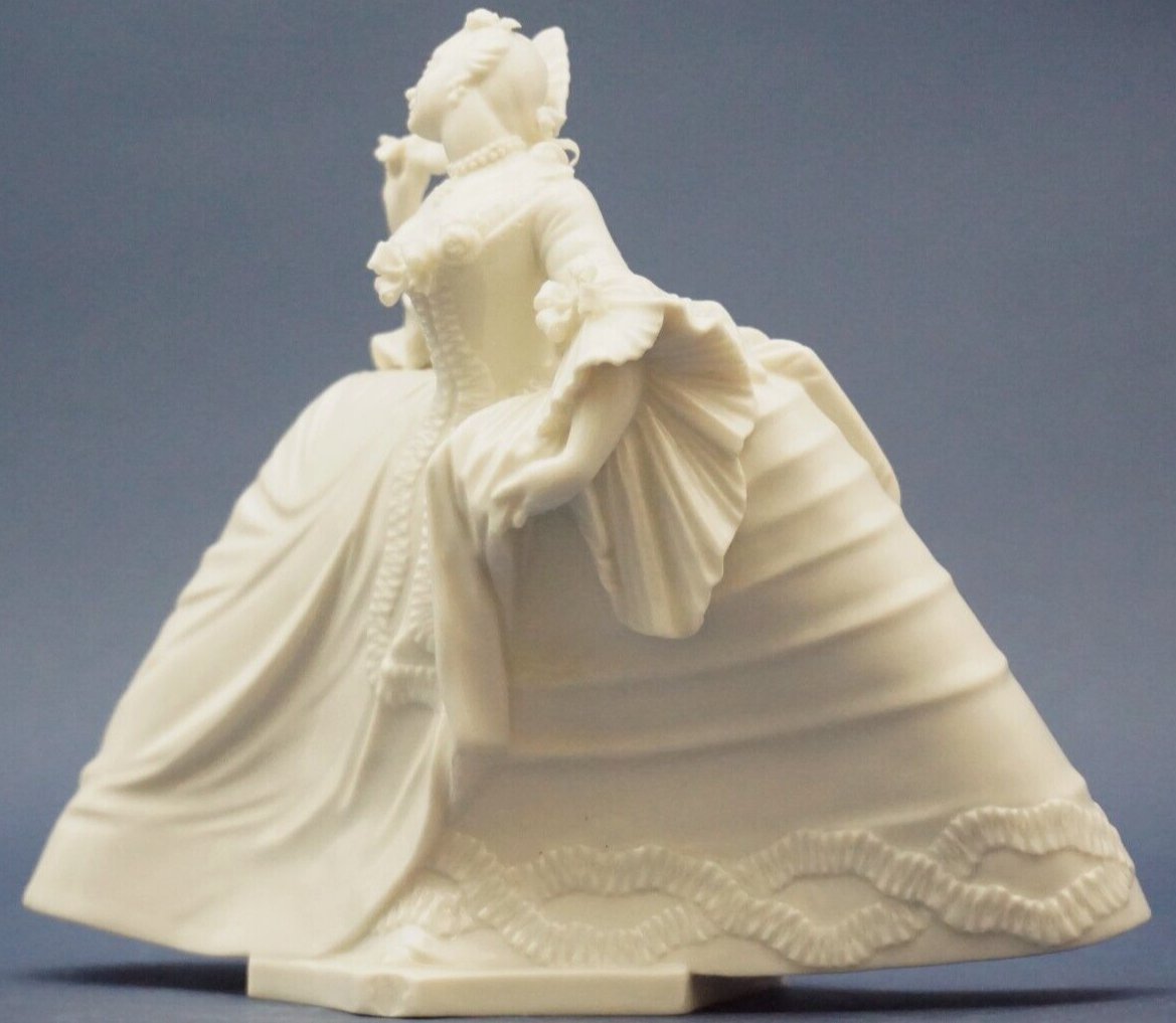 19th Century Porcelain Figurine Sculpture Lady with Fan by Nymphenburg ...