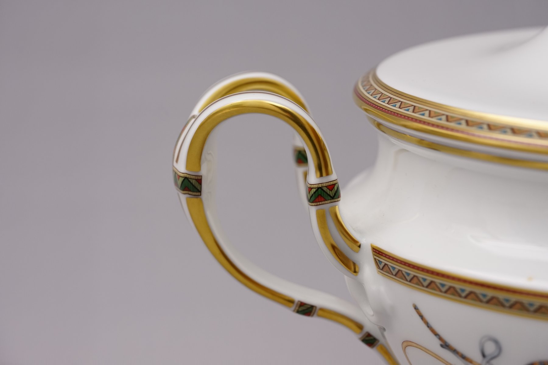 Cheval Dorient Soup Bowl, Tureen, or Dish with Box from Hermes Paris ...