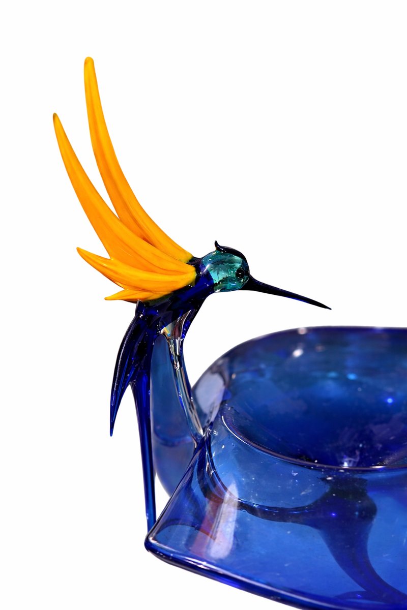 Glass Hummingbird by Peter Böhm for Casper, 1970s, Set of 2 for sale at ...