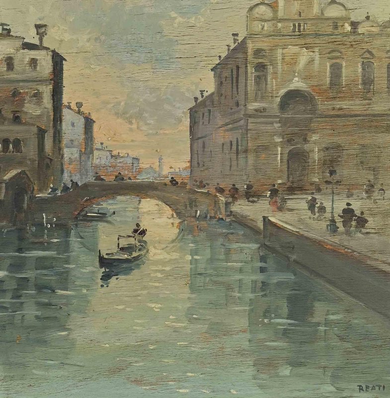 Alessandro Reati, View of Venice, 1800s, Oil on Panel, Framed for sale ...