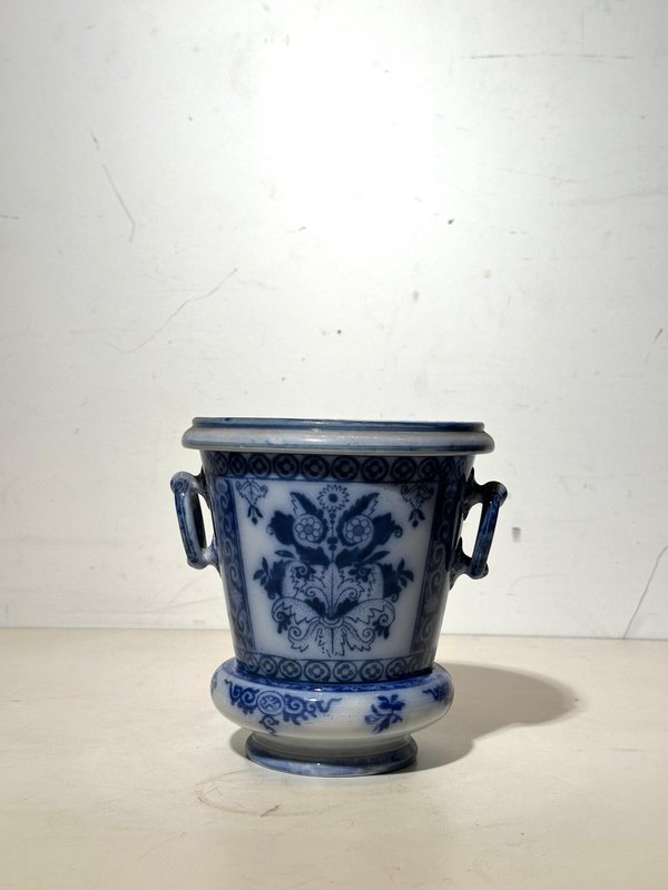 Antique Blue and White Cachepot from Maastricht Regout for sale at Pamono