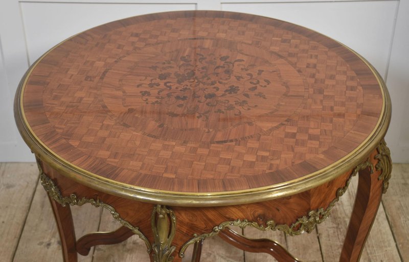 Louis XV Style Ormolu and Parquetry Circular Centre Table, 1890s for ...