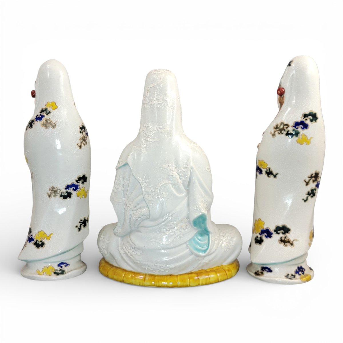 Japanese Kutani Porcelain Buddhist Triad of Kannon, 1800s for sale at ...