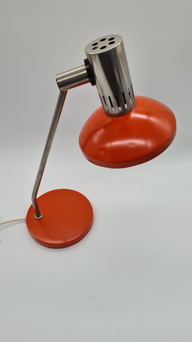 Lampe de Bureau en Métal Rouge de Aka Leuchten, 1960s en vente sur Pamono