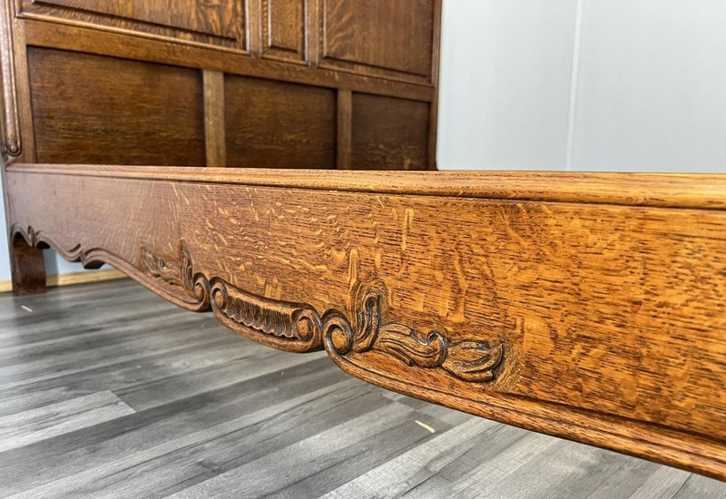 Vintage French Louis XVI Bed Frame in Oak for sale at Pamono