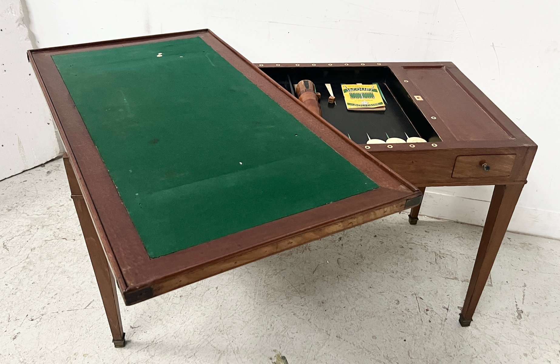 Louis XVI Mahogany Tric Trac Games Table, 1700s for sale at Pamono