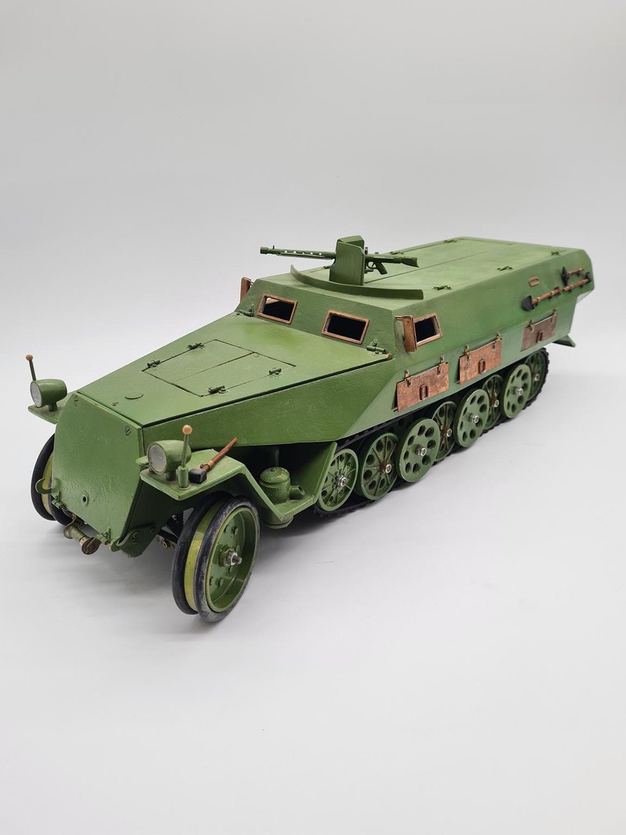 Modèle Sd.Kfz. Transporteur 251 en Contreplaqué Vert et Métal, 1970s en ...