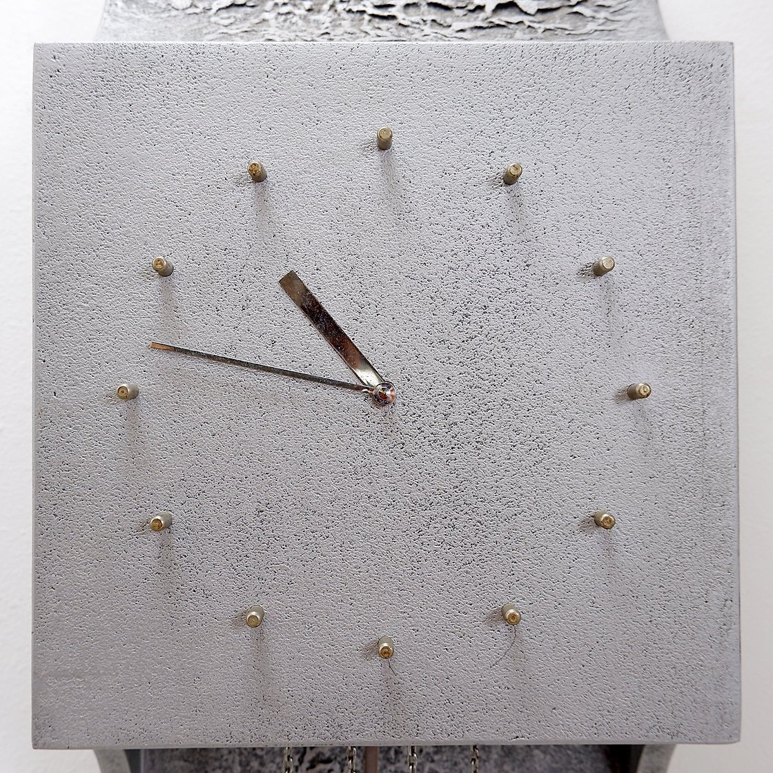 Vintage Brutalist Standing Clock, 1970 for sale at Pamono