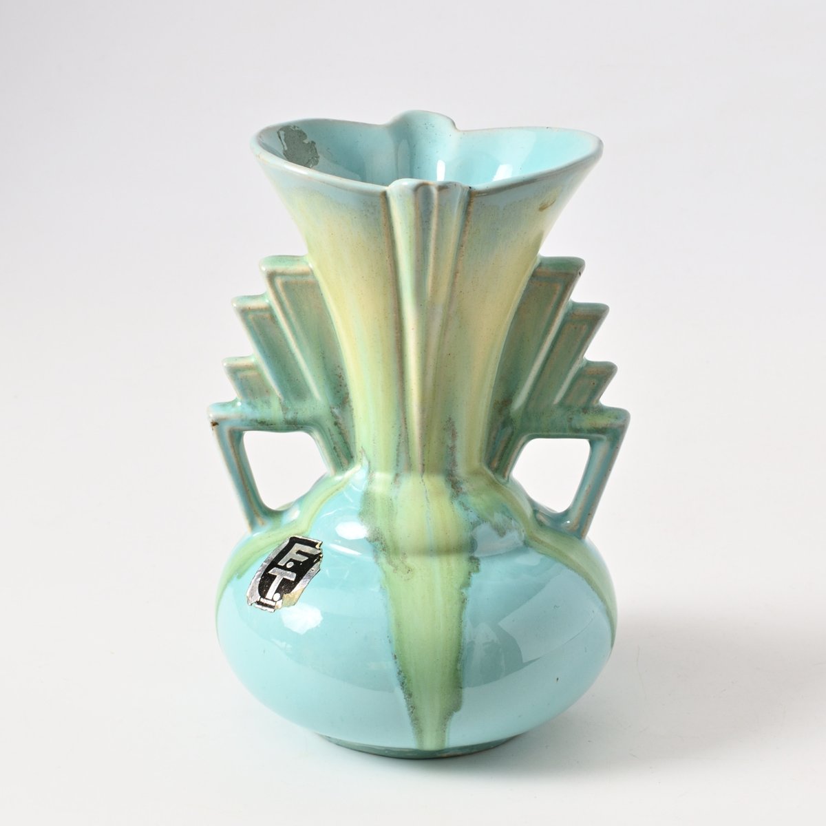 Vaso Drip Glaze Art Deco di Faiencerie Thulin, anni '20 in vendita su ...