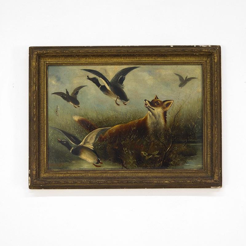 English Artist, Hunting Scene, Oil Painting for sale at Pamono