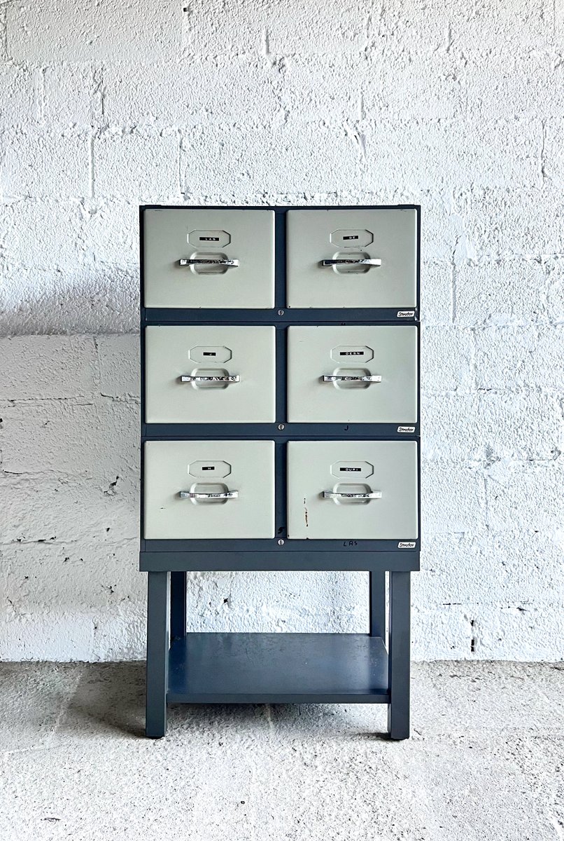 Vintage Archive Cabinet with Drawers from Strafor, 1960s for sale at Pamono