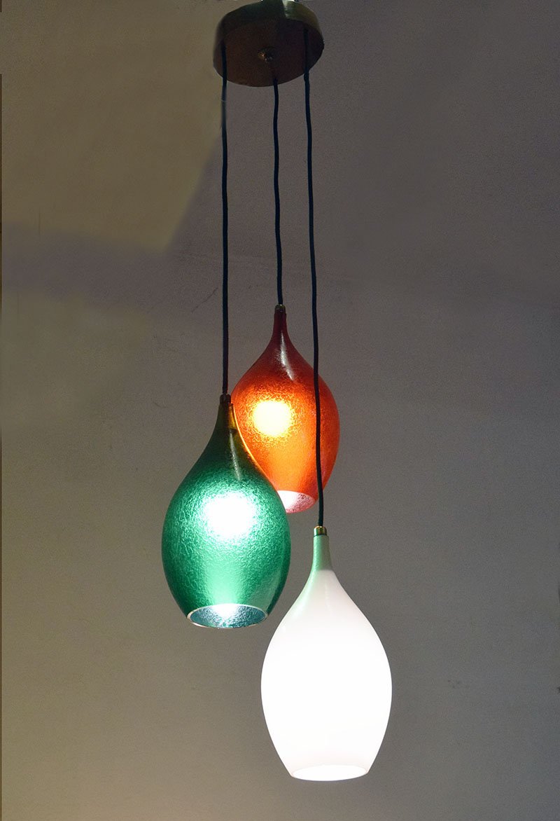 Etched Glass 3-Light Chandelier by Flavio Poli for Seguso Vetri d'Arte ...