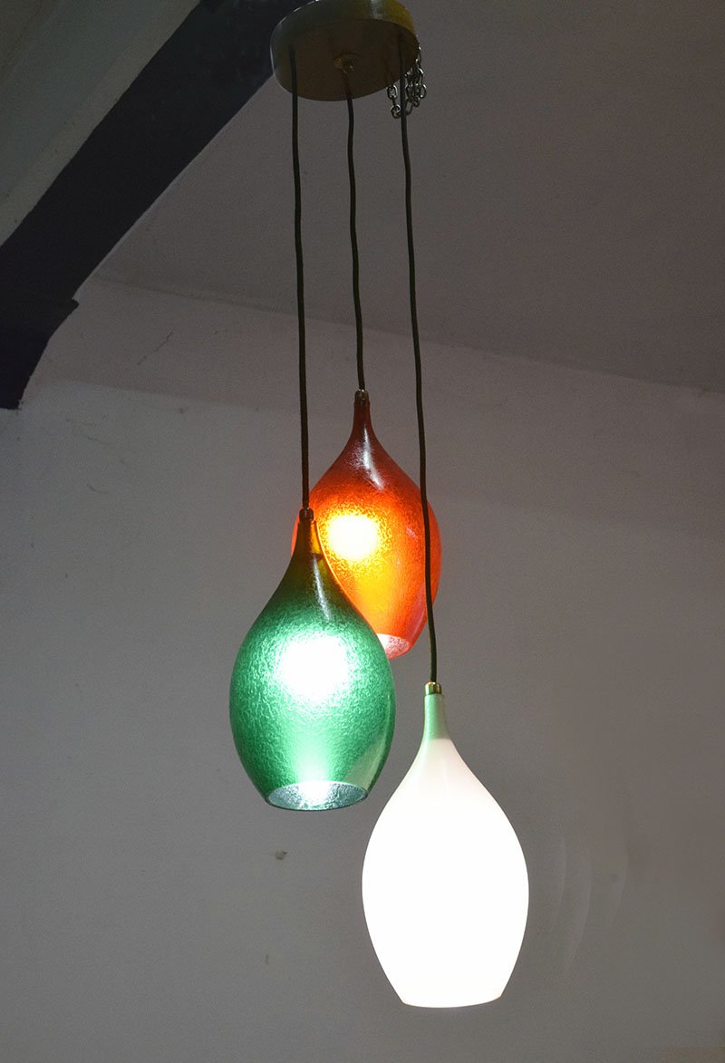 Etched Glass 3-Light Chandelier by Flavio Poli for Seguso Vetri d'Arte ...