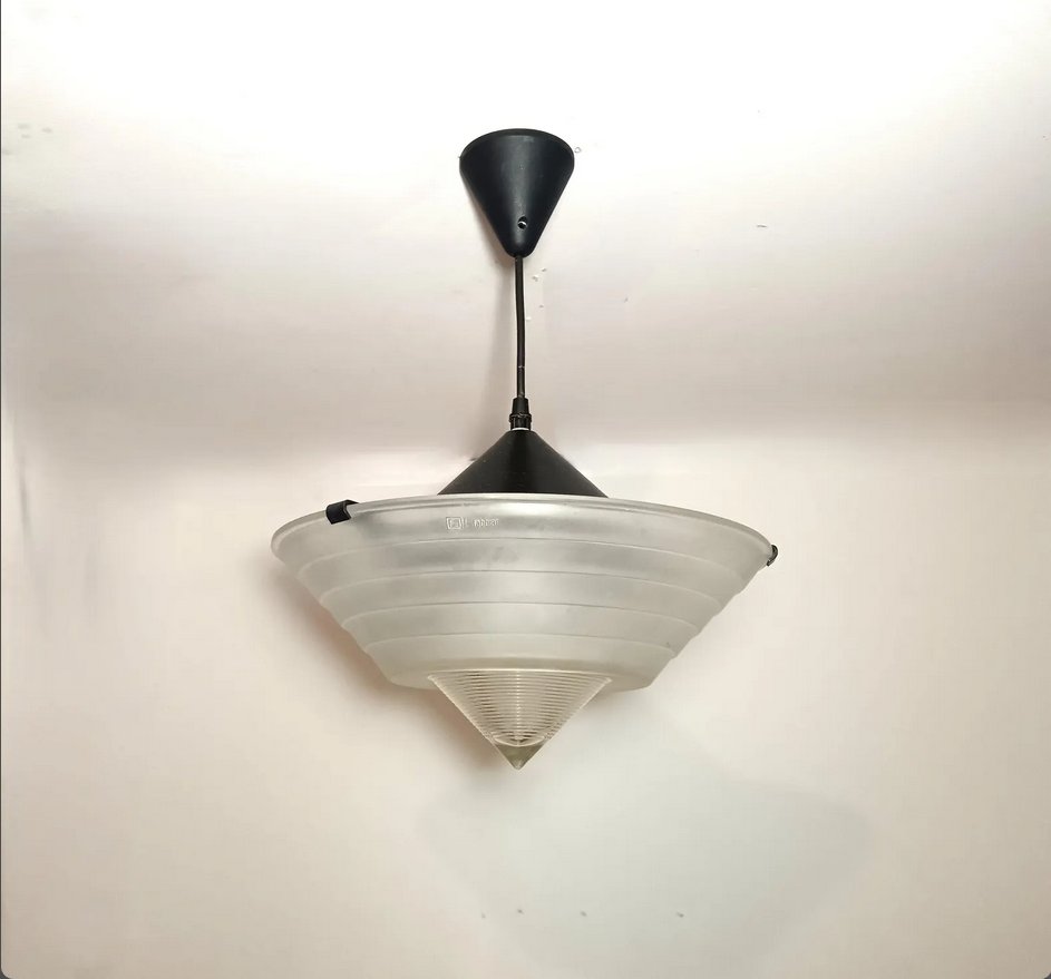 Mid-Century Modern Art Deco Style Ceiling Pendant in Murano Glass from ...