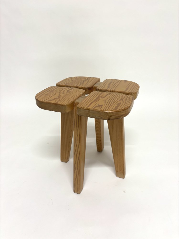 Tabouret Apila en Pin par Lisa Johansson-Pape, 1970s en vente sur Pamono