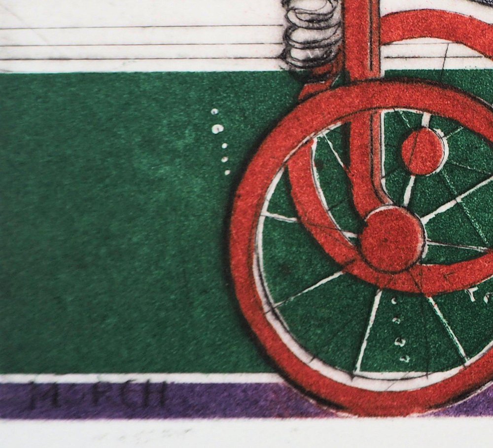 Mordecaï Moreh, L'uovo, incisione a colori in vendita su Pamono