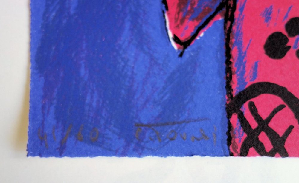 Hakim Tounsi, Salon de coiffure, Lithographie Originale en vente sur Pamono