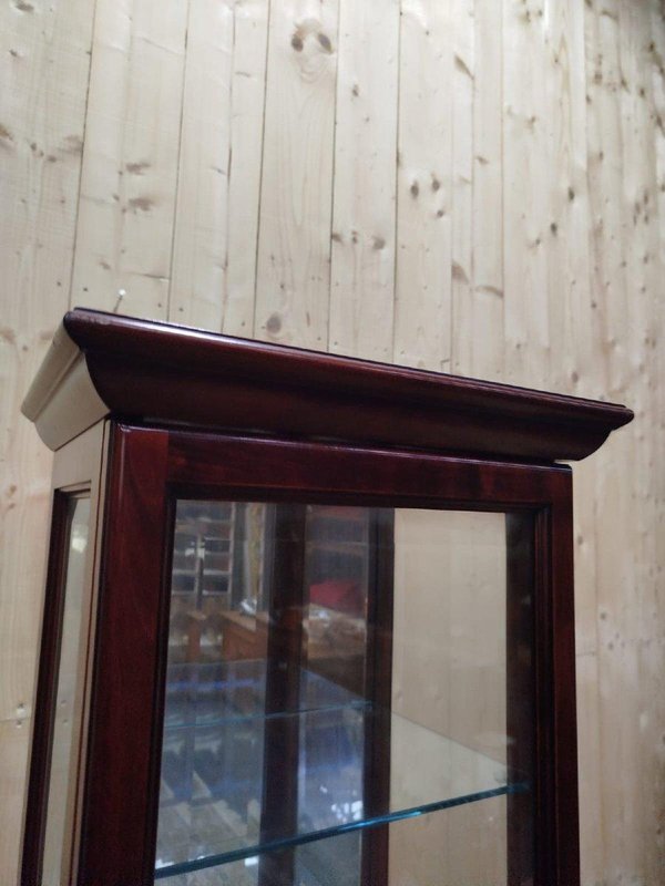 Narrow Display Case in Cherry Wood for sale at Pamono