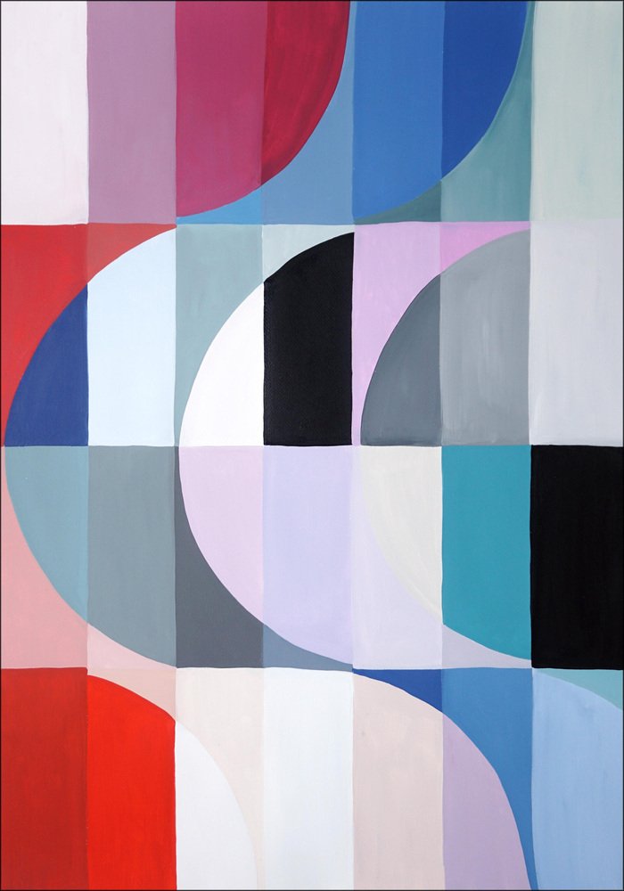 Natalia Roman, Solar Eclipse in La Condesa, Red, Mauve Tones Diptych ...