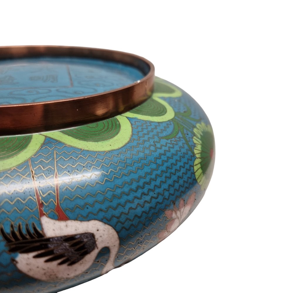 Bol Cloisonné Début 20ème Siècle, Chine, 1890s en vente sur Pamono