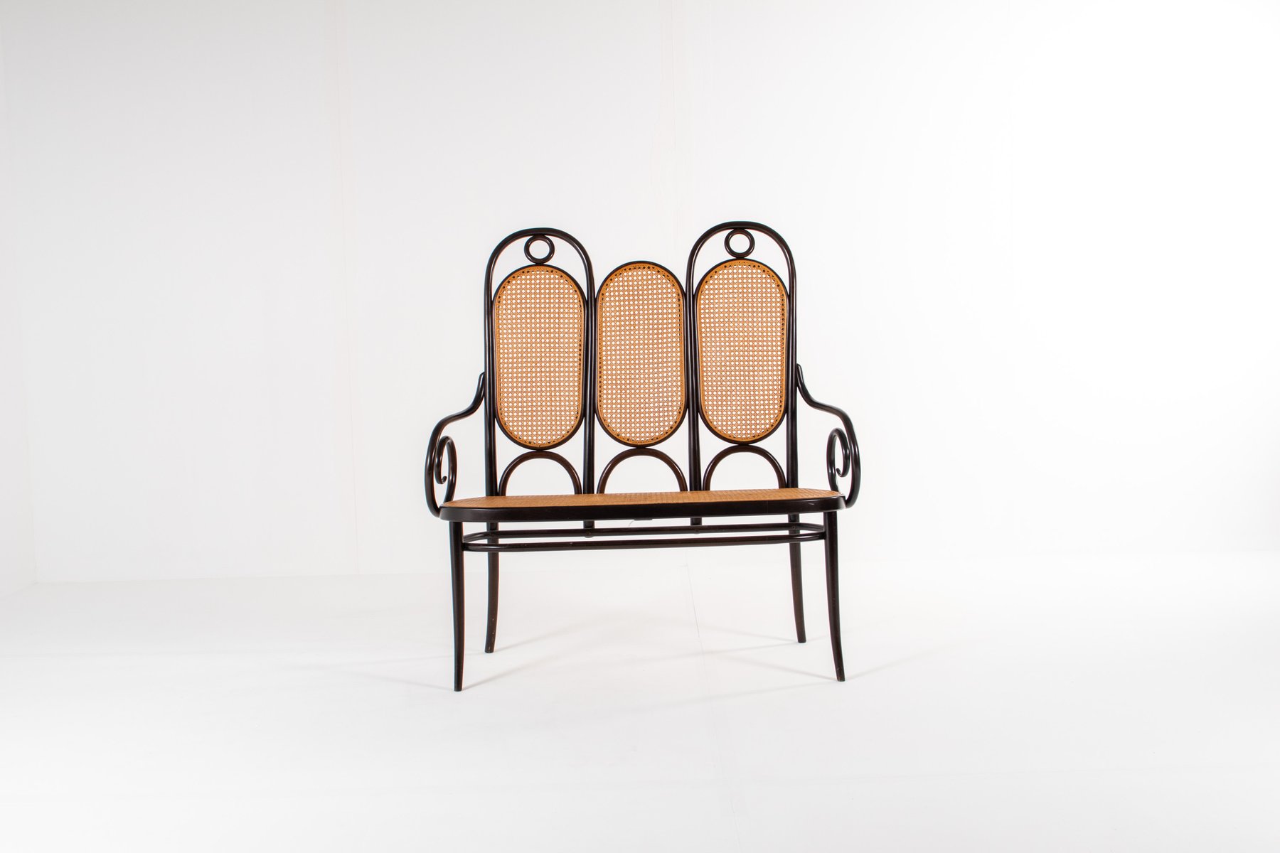 Bentwood & Cane Model 207 Bench by Michael Thonet for Thonet, 1980s for ...